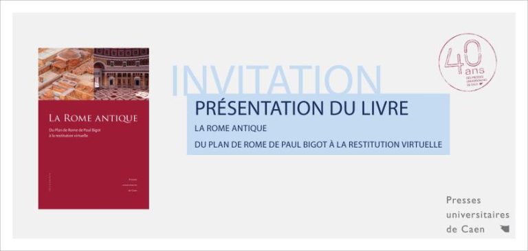 Invitation : présentation du livre La Rome antique · Plan de Rome